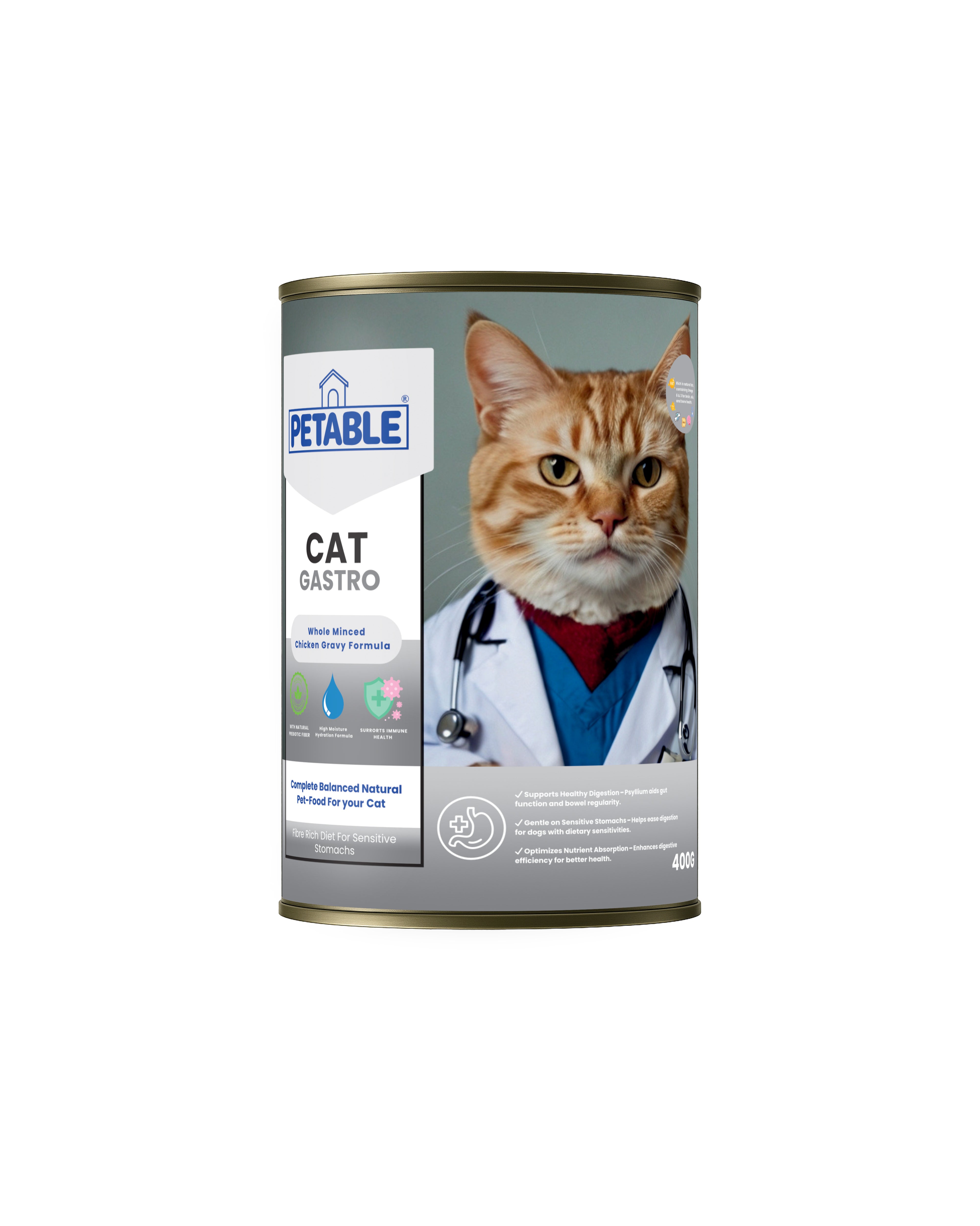 Digestive Support Cat Food with Psyllium 400g | Petable.pk